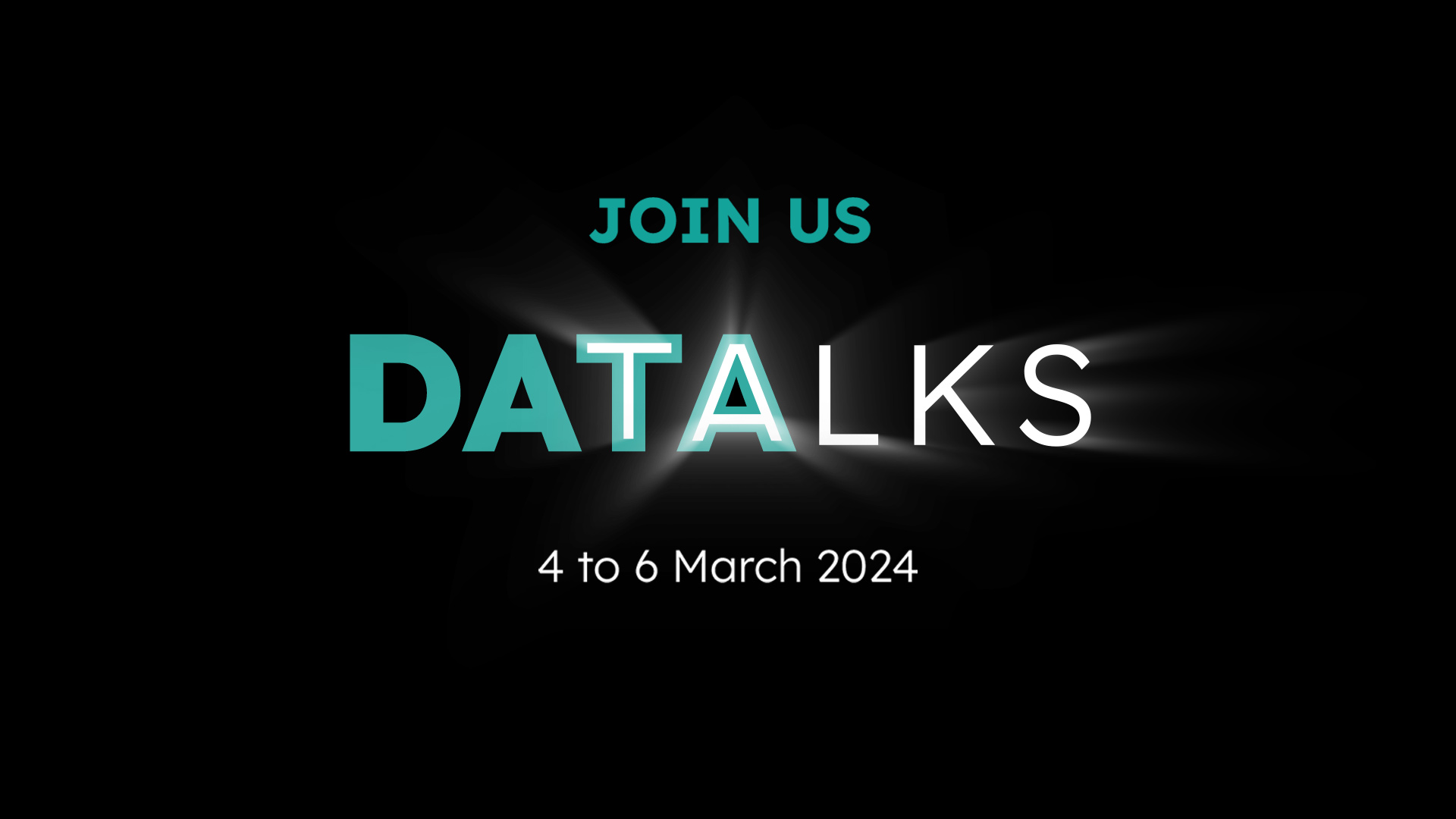 Data Talks: Save the dates